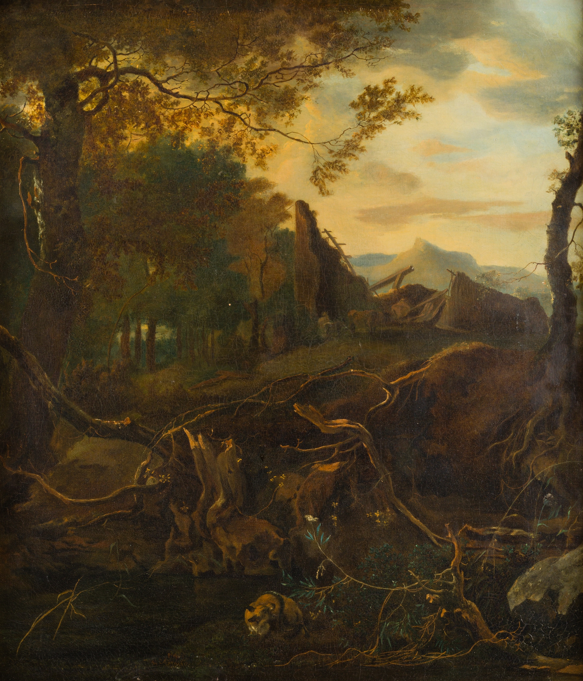 Adam Pynacker | Paisaje con un zorro | MutualArt