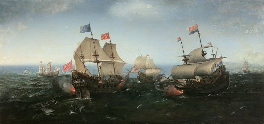 Hendrick Cornelisz Vroom | Combat naval | MutualArt