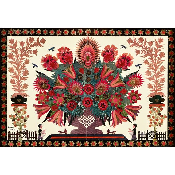 Anne Rosat | Blumenbouquet mit Figuren (1978) | MutualArt