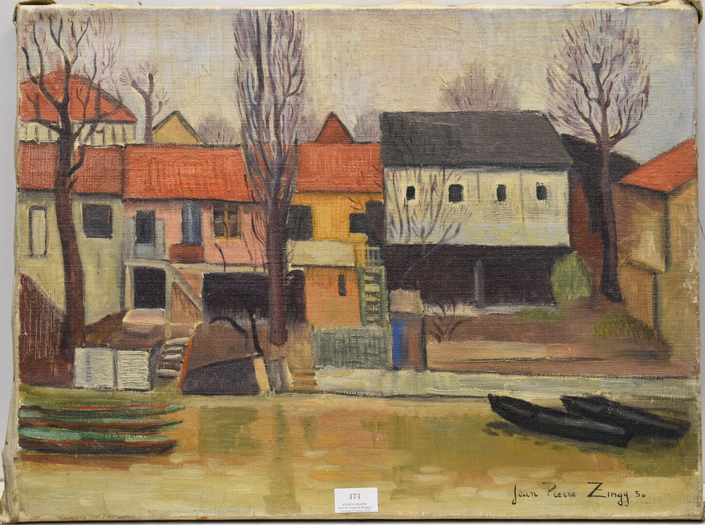 Jean Pierre Zingg | Maisons au boird de l'eau | MutualArt