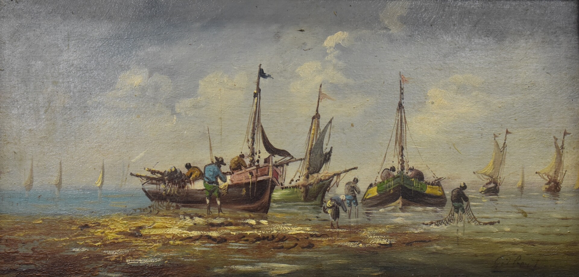 Pierre Julien Gilbert | Pêche à marée basse | MutualArt