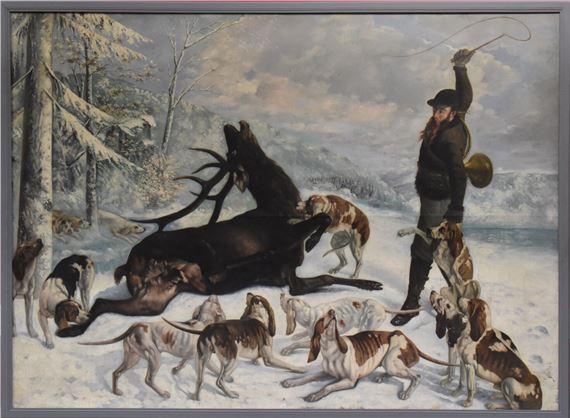 Gustave Courbet | L'Hallali du cerf (1857) | MutualArt