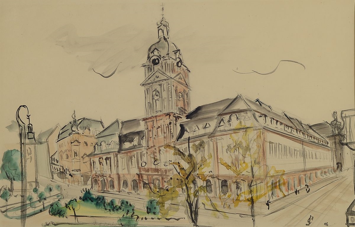 Otto Ditscher | The old town hall in Mannheim | MutualArt