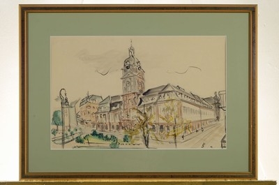 Otto Ditscher | The old town hall in Mannheim | MutualArt