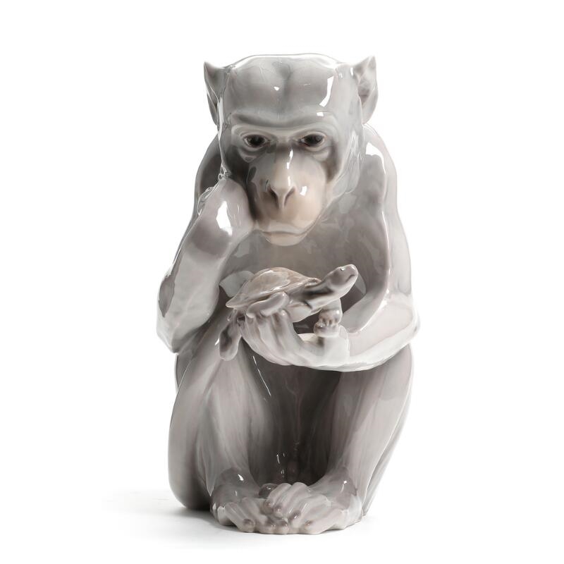 Jens Peter Dahl-Jensen | Monkey holding a turtle | MutualArt