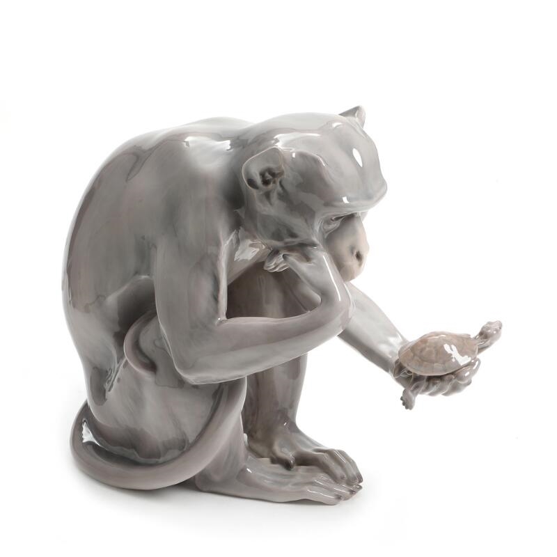 Jens Peter Dahl-Jensen | Monkey holding a turtle | MutualArt