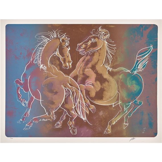 Hans Erni | Zwei Pferde | MutualArt