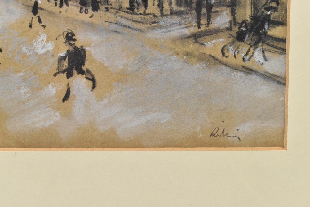 Harold Riley | figures in street scene | MutualArt