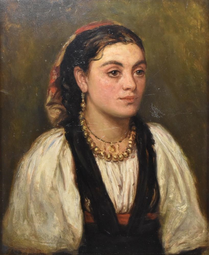 Edward John Gregory | portrait of a maiden (1877) | MutualArt