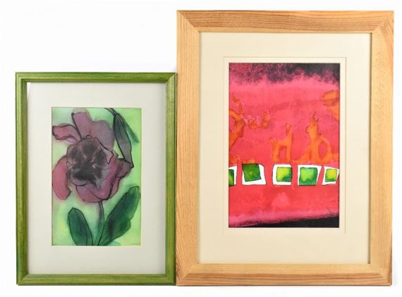 Elda Abramson | abstract study and study of a flower | MutualArt