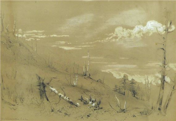 James Duffield Harding | 'Shubenacadie Lake' (1844) | MutualArt