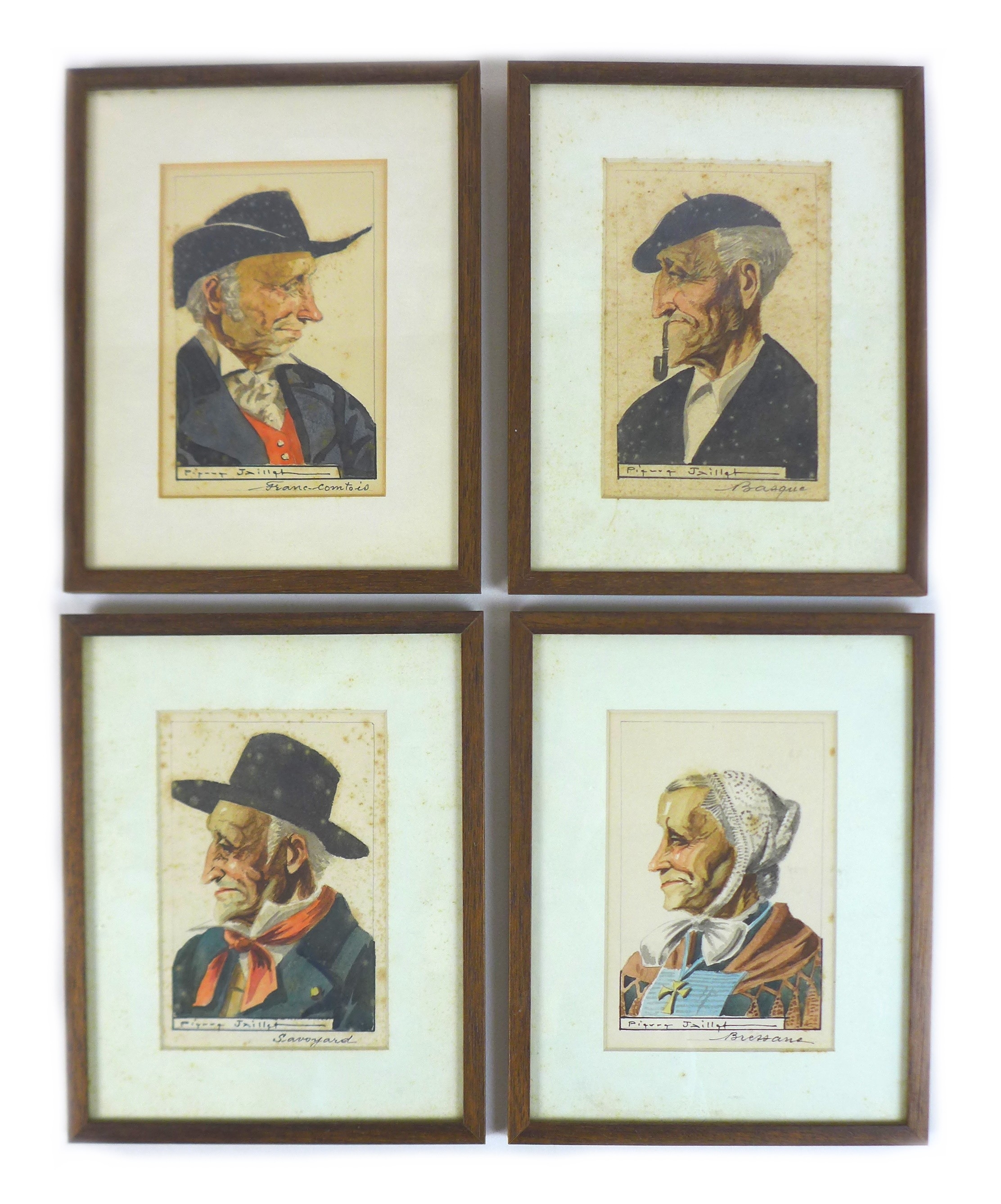 Pierre Jaillet | : A group of four portraits of French workers | MutualArt