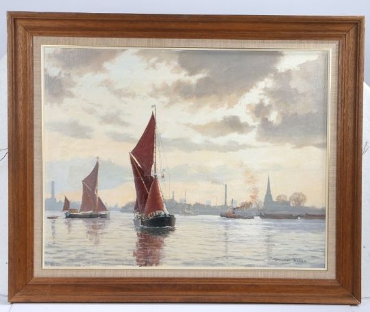 Roger Roland Sutton Fisher | Thames sailing barges (Spinaway leading ...
