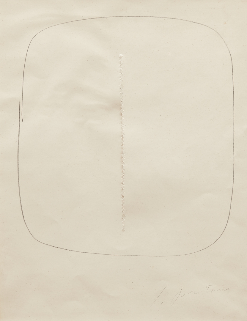 Lucio Fontana | Spatial concept 1961 (1961) | MutualArt