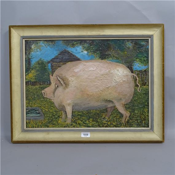 Carol Maddison | study of a stylised pig | MutualArt