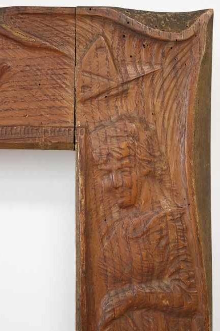 Paul Cirou | Paul CIROU (1869-1951) BEAU ET RARE CADRE en chêne sculpté ...