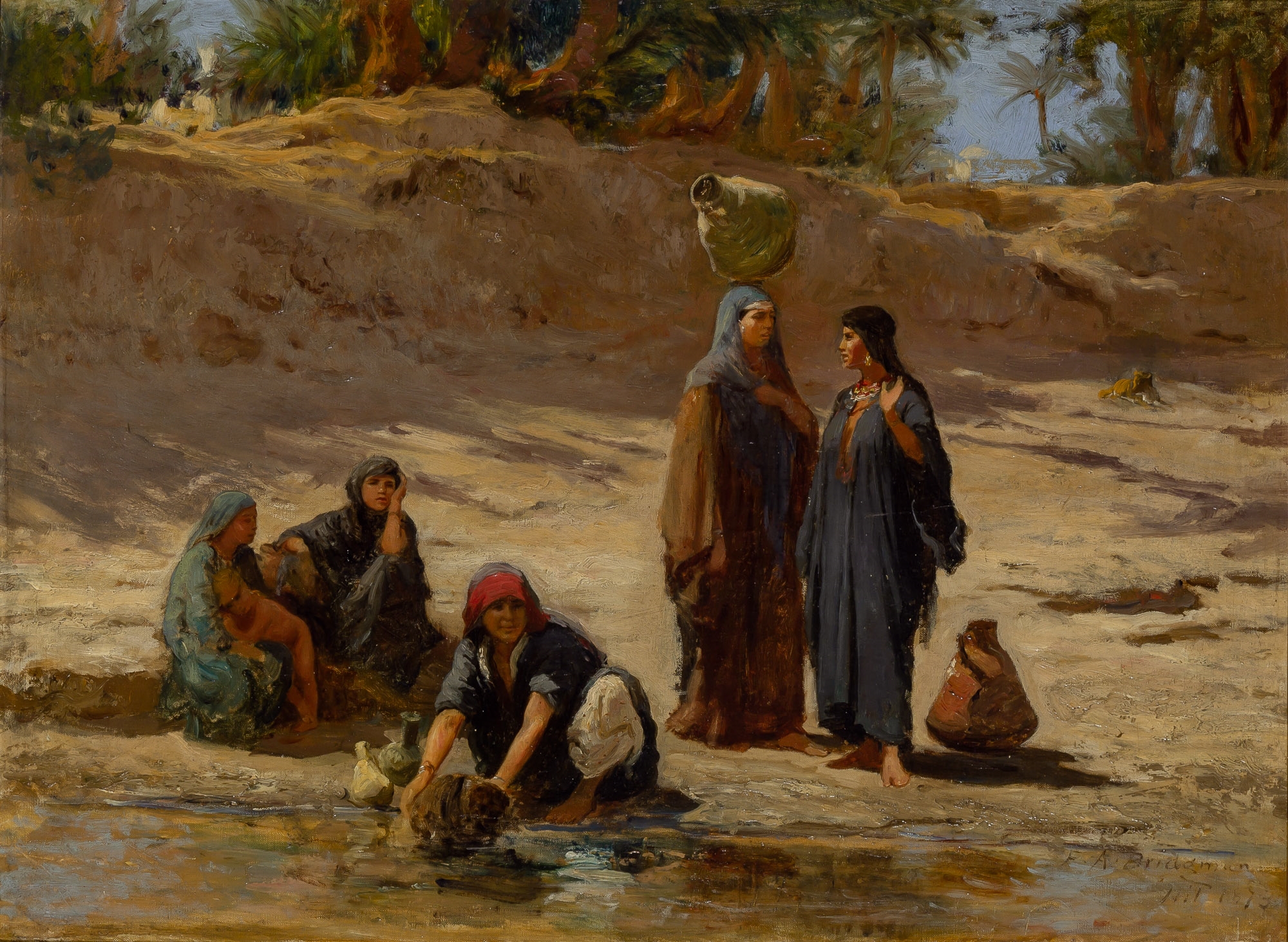 Frederick Arthur Bridgman | Woman in a Riad | MutualArt