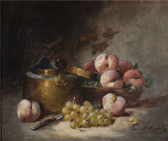 Alfred Brunel de Neuville | Still life with peaches | MutualArt