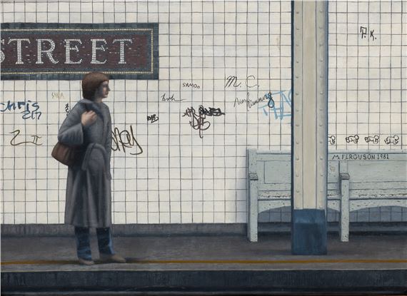 Max Ferguson | Untitled (New York Subway Platform) (1981) | MutualArt