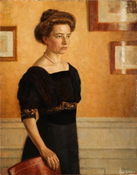 Ejnar August Nielsen | Portrait of Mrs Paula Brorson | MutualArt