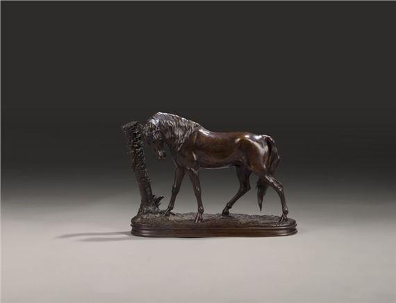 Pierre-Jules Mene | Horse with a Palm Tree (1877) | MutualArt