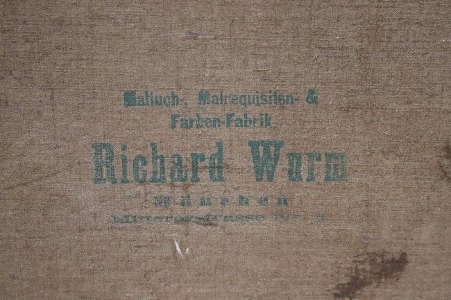 August Heyn | August HEYN (1837-1920) Couturière à la robe bleue Huile ...