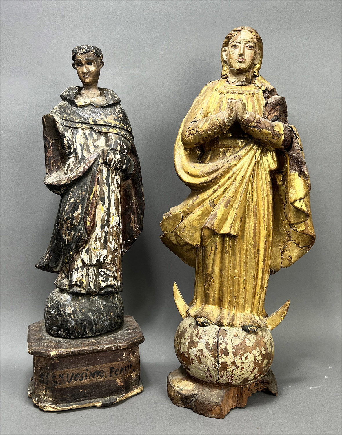 Spanish Colonial School, 17th Century | Virgin Mary standing on an orb ...