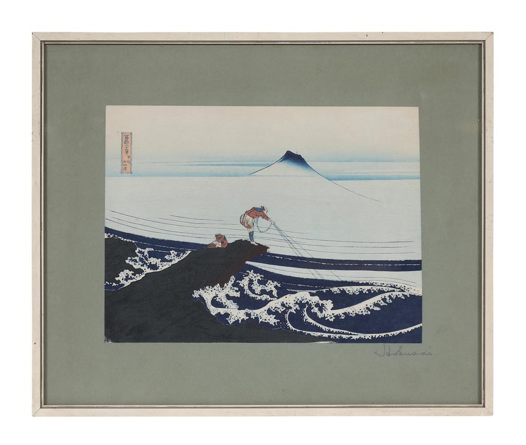 Katsushika Hokusai | Two Japanese woodblocks from the scenes of Tokyo ...