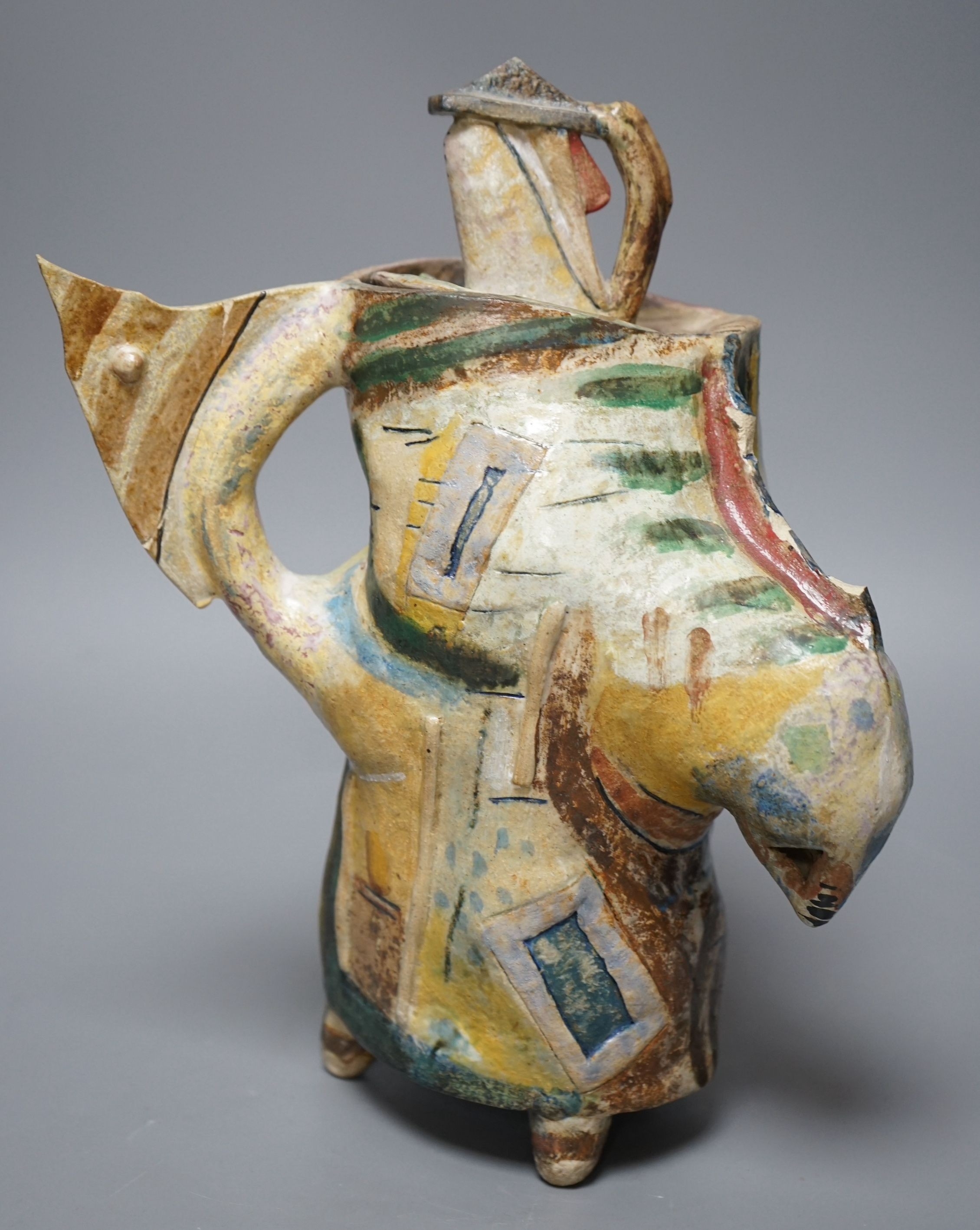 Angus Suttie | an abstract polychrome glazed stoneware jug and cover on ...