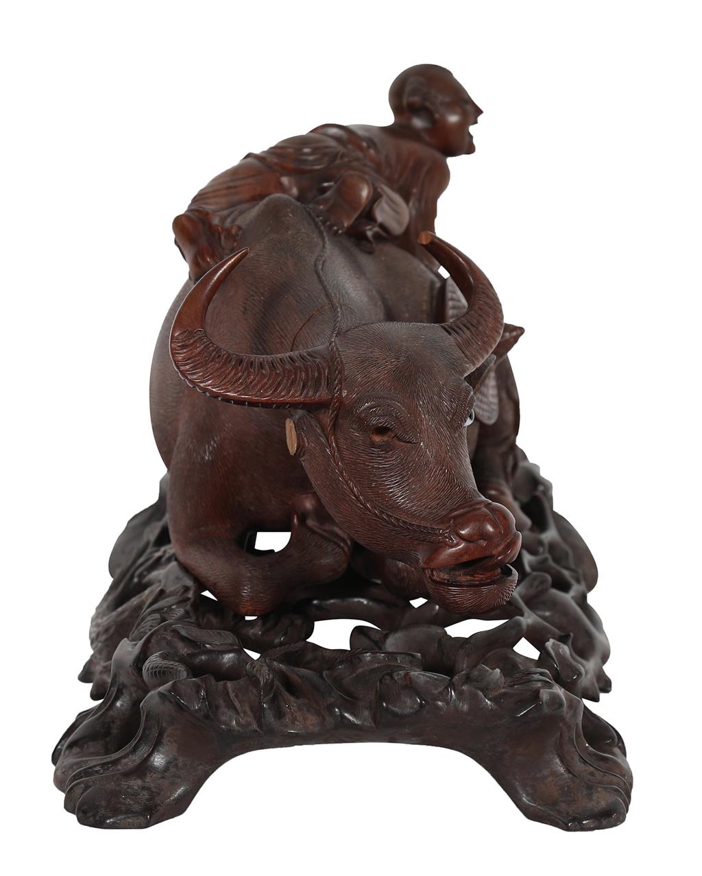 Japanese School | A fine Japanese hand carved figure group of the ...