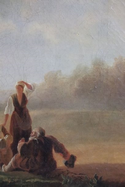Jean Huber | Voltaire and the peasants of Ferney, sketch | MutualArt