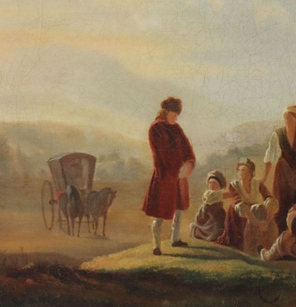 Jean Huber | Voltaire and the peasants of Ferney, sketch | MutualArt
