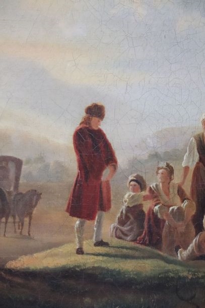 Jean Huber | Voltaire and the peasants of Ferney, sketch | MutualArt