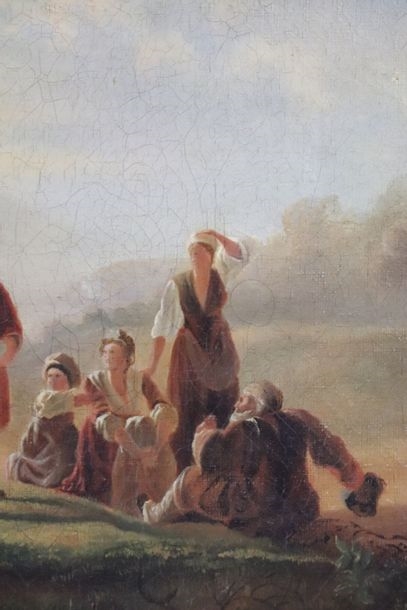Jean Huber | Voltaire and the peasants of Ferney, sketch | MutualArt