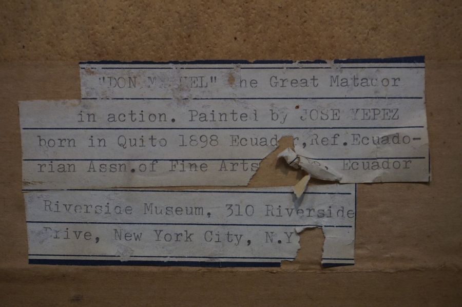 José Yépez Arteaga | The matador don Miguel | MutualArt