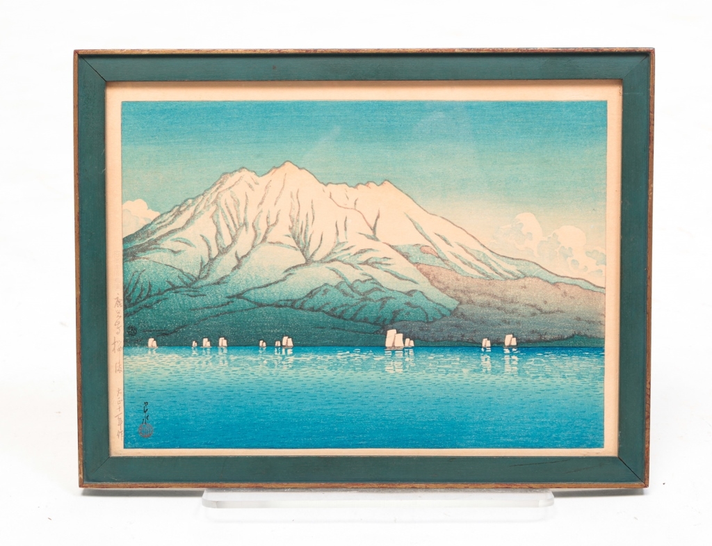 Hasui Kawase | SAKURAJIMA VOLCANO WOODBLOCK PRINT, KAWASE HASUI ...