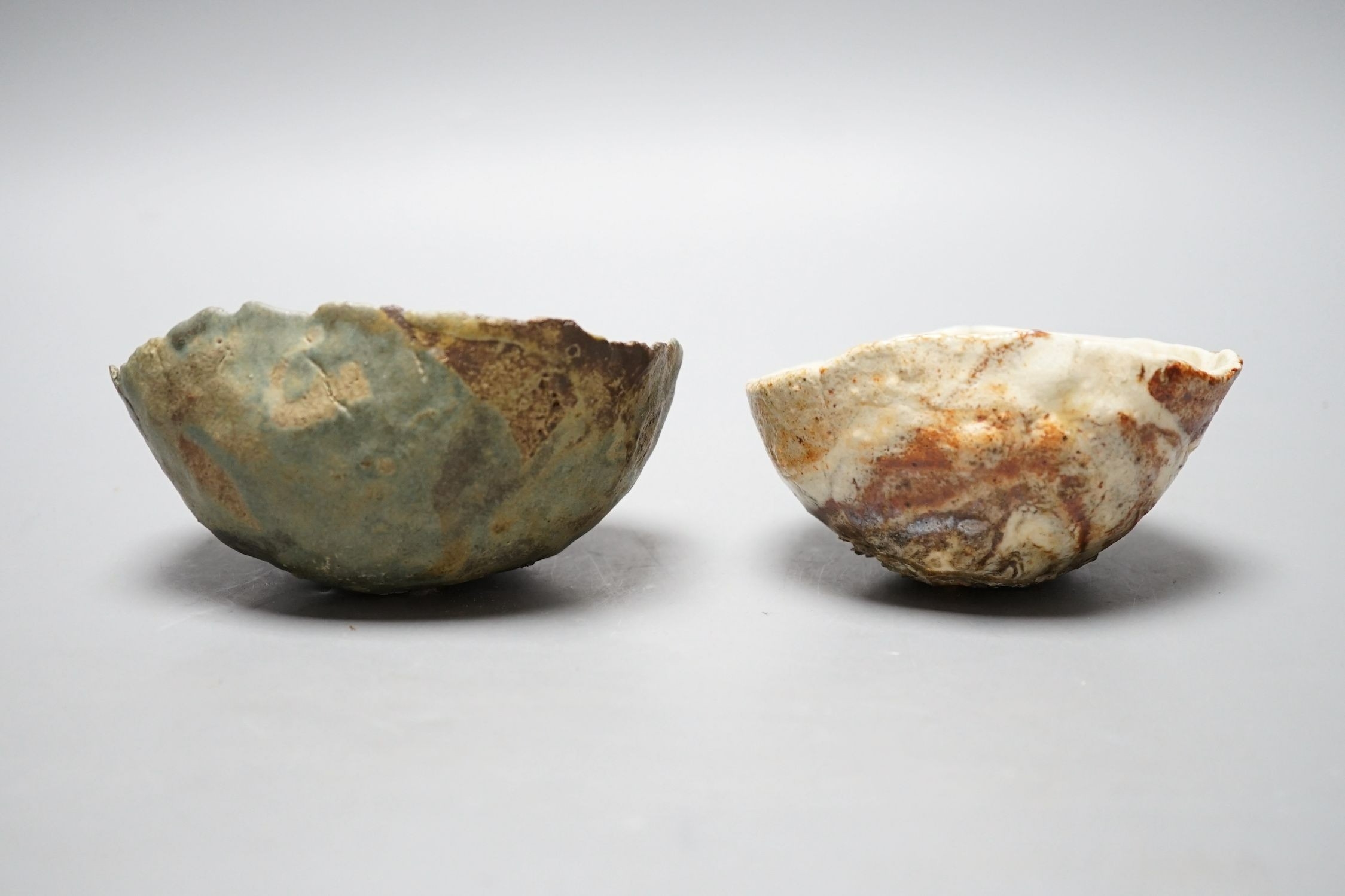 Ewen Henderson | two hand-built mixed laminated clay dishes | MutualArt