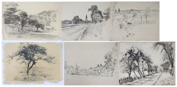 André Eugene Burie | Ensemble de trente-trois dessins au crayon, au ...