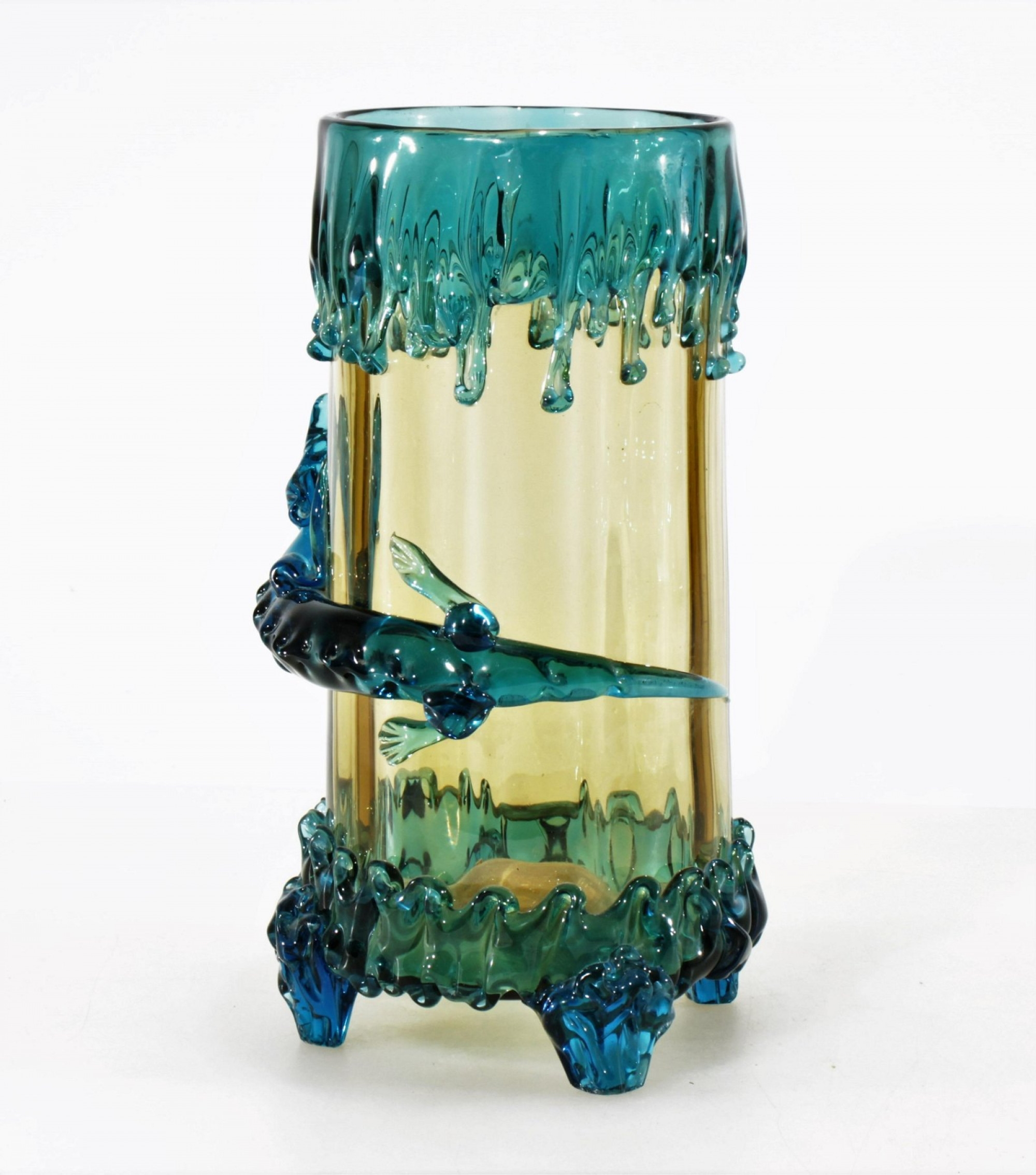 Auguste Jean | Auguste Jean - Colored Glass Salamander Vase, 1900 (1900 ...