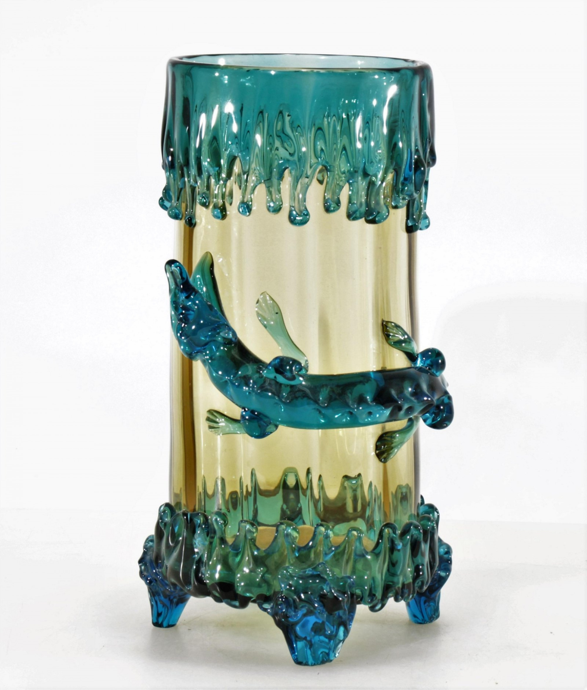 Auguste Jean | Auguste Jean - Colored Glass Salamander Vase, 1900 (1900 ...