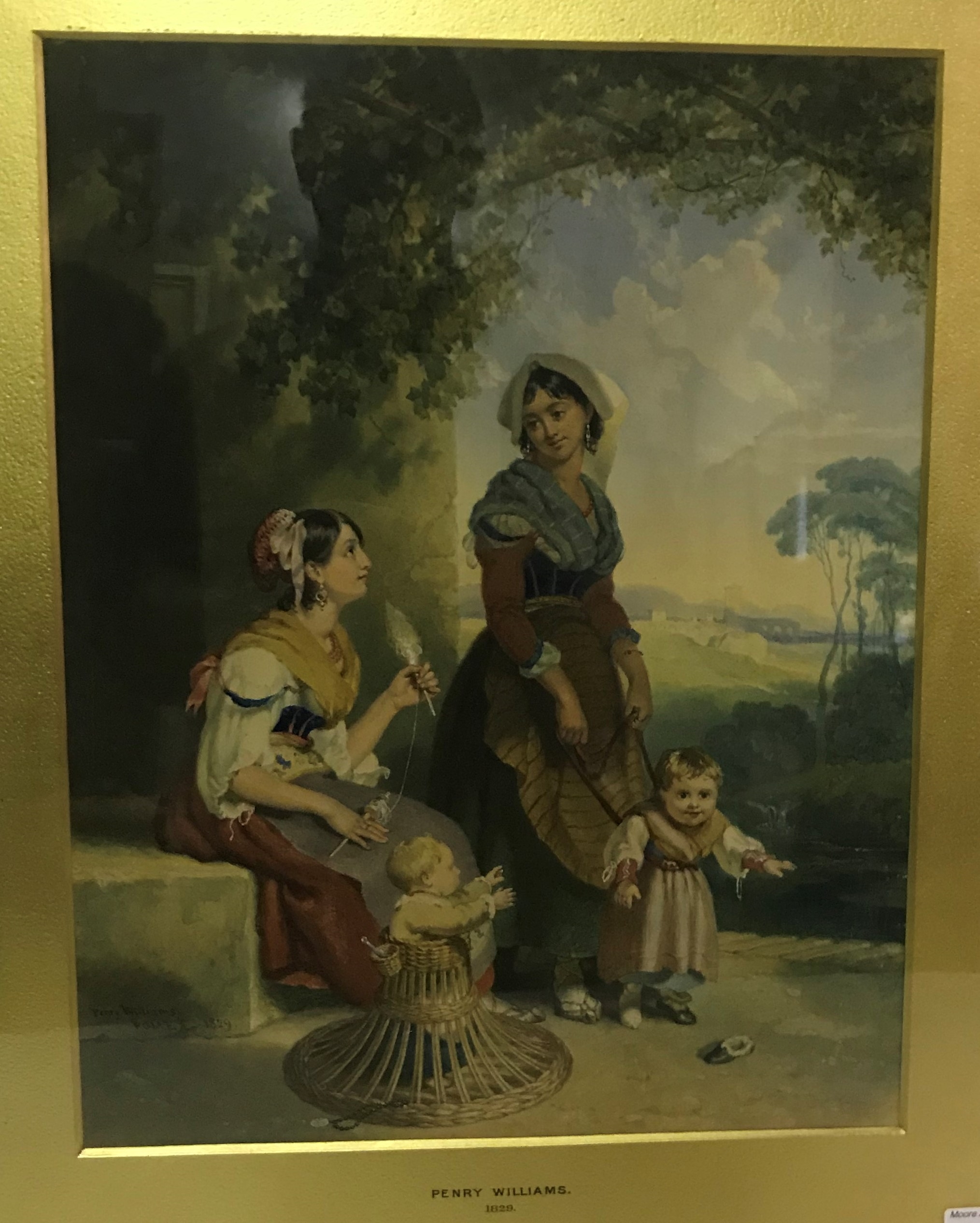 Penry Williams | 1885) “Two mothers and children on a terrace (1829 ...