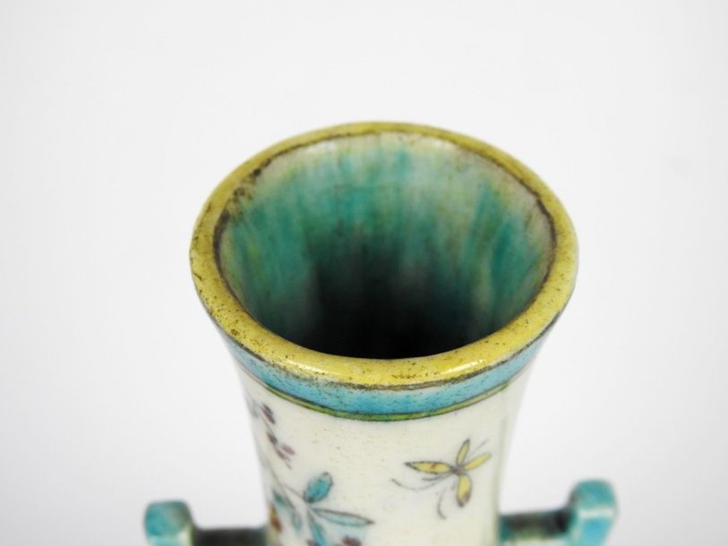 Joseph-Theodore Deck | Earthenware bottle vase decorated in polychrome ...