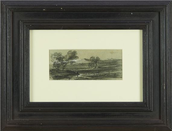 Thomas Gainsborough | three chalk drawings, landscapes, 7cm x 16cm ...