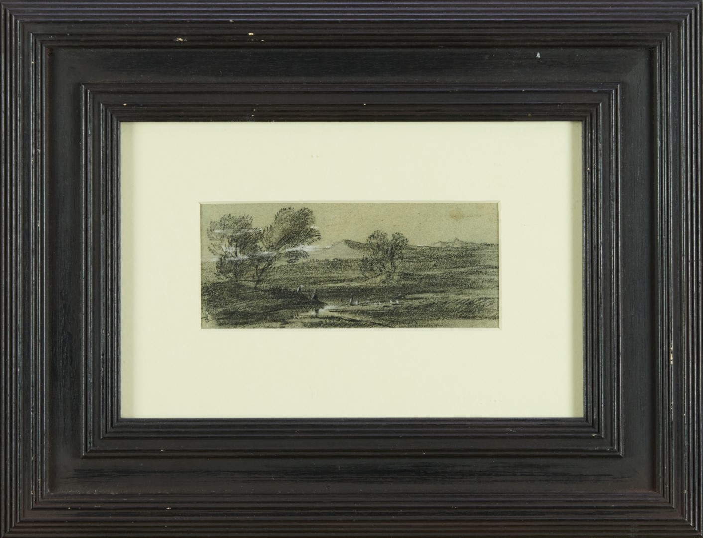 Thomas Gainsborough | three chalk drawings, landscapes, 7cm x 16cm ...