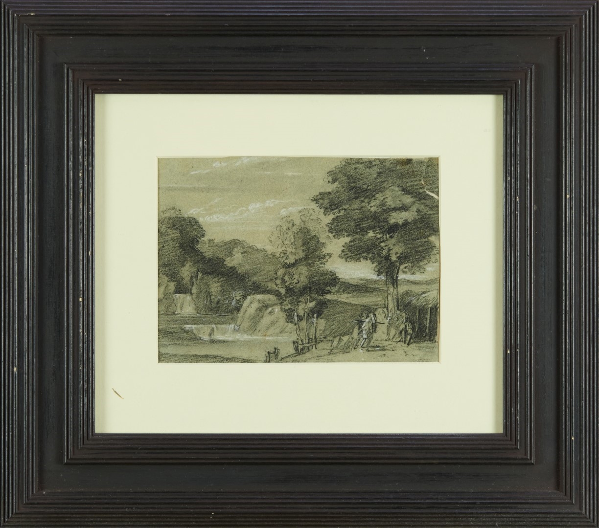 Thomas Gainsborough | three chalk drawings, landscapes, 7cm x 16cm ...