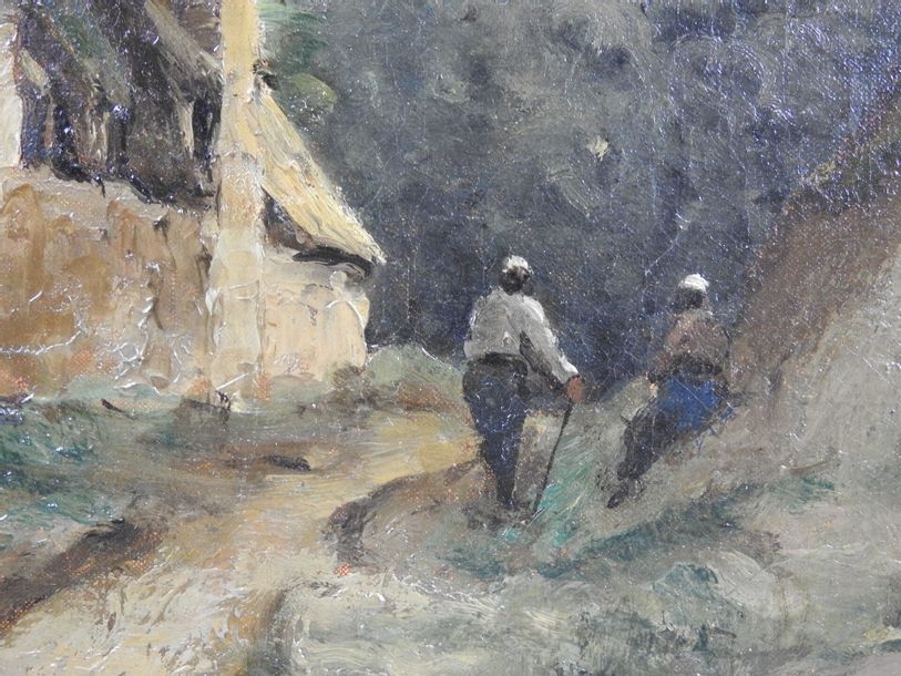 French School, 19th Century | Road animated with characters | MutualArt