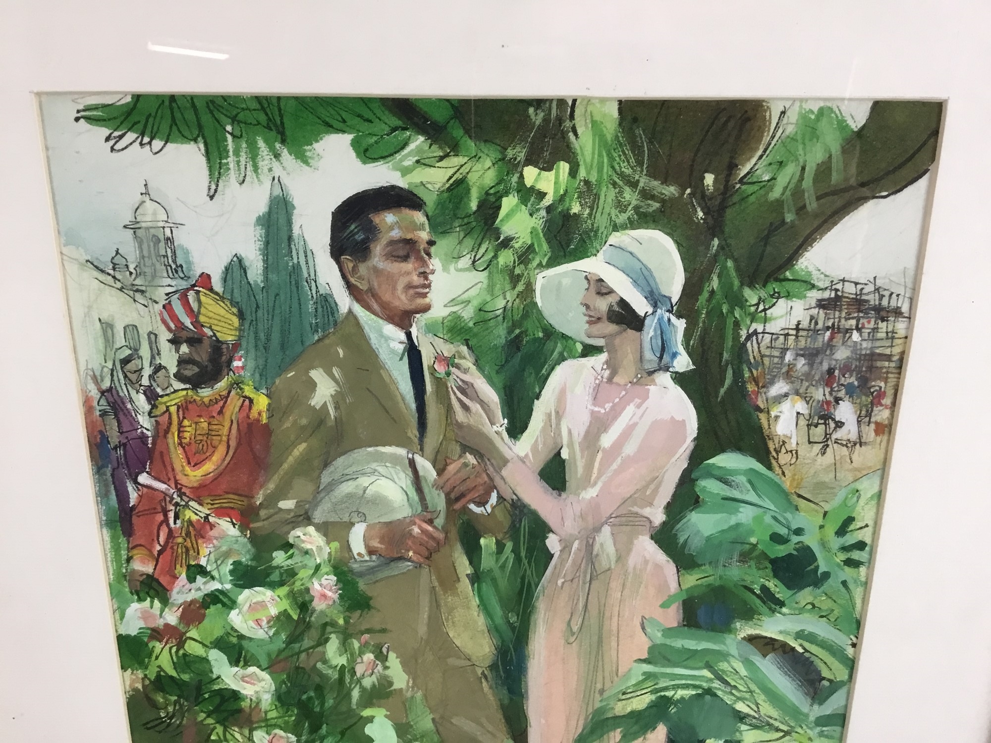 Francis Marshall | a couple in a garden | MutualArt