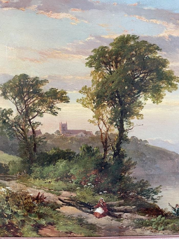 John Syer | figures beside an estuary | MutualArt