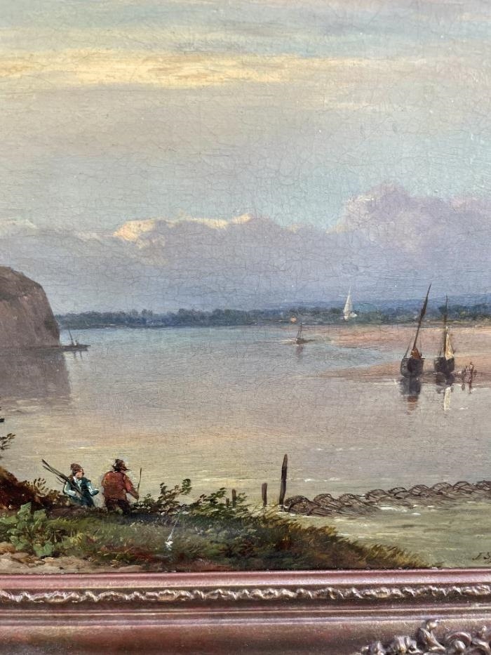 John Syer | figures beside an estuary | MutualArt