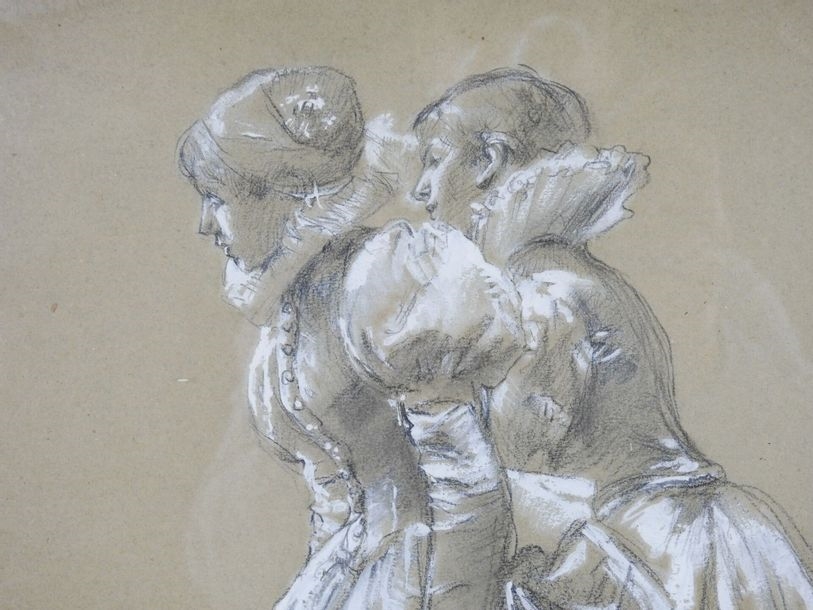 Adrien Moreau | Study of women with ruffles | MutualArt